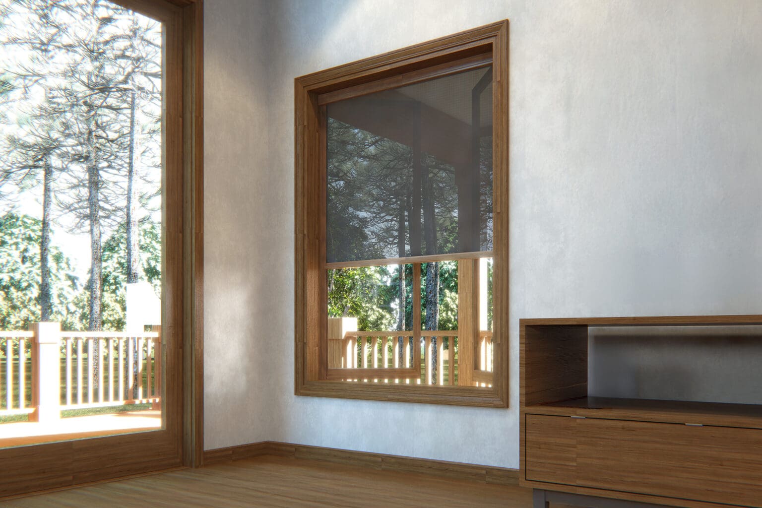 Wood Window Screens | Phantom Screens